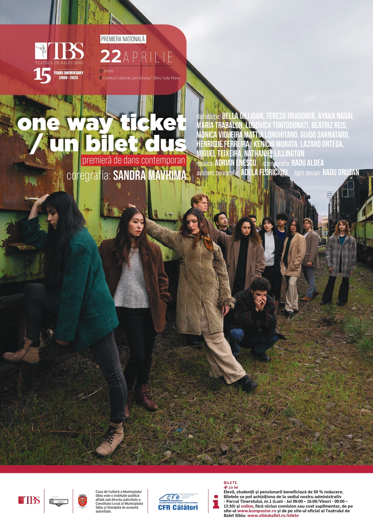 Bilete: One way ticket / Un bilet dus - premieră de dans contemporan ...