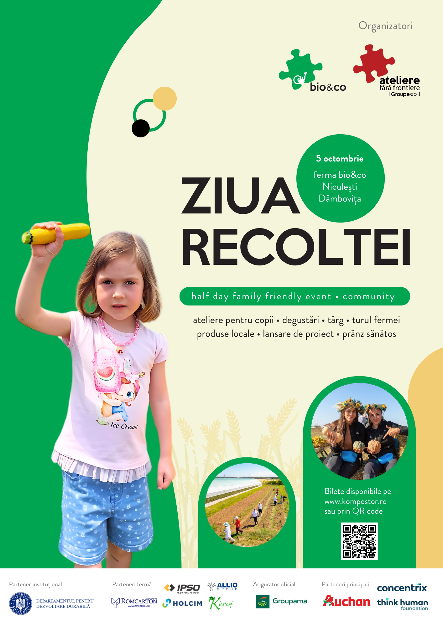 Bilete: Ziua Recoltei la ferma bio&, 5 octombrie 2024, 09.30, Ciocănari