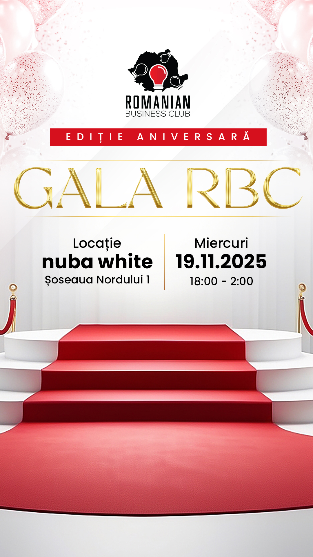 Bilete: Gala RBC 2025, 19 noiembrie 2025, 18.00, București